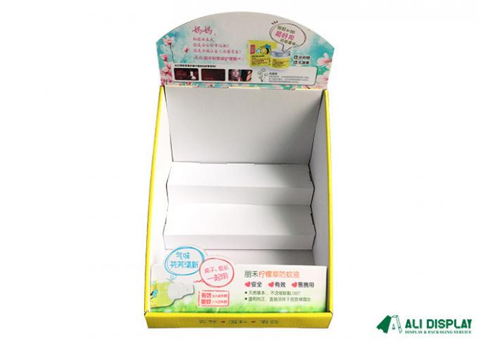 Shelf PDQ Display Box Glossy 300gsm Cardboard Countertop Display